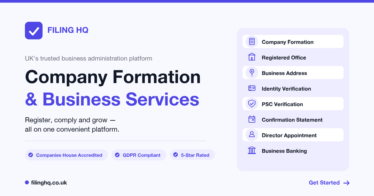 Change Registered Office Address | Update Company Address | Filing HQ